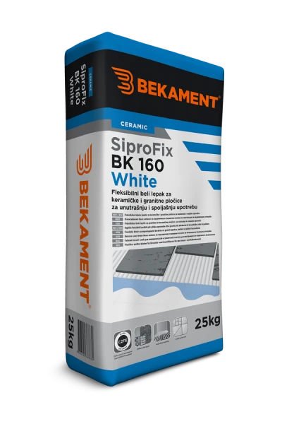 Bekament Siprofix BK 160 WHITE C2TE 25/1 Beli lepak za keramičke pločice