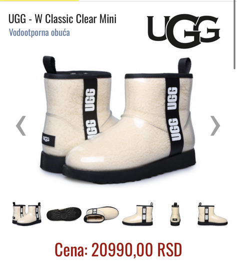 Ugg vodootporne providne cizme 40/41 SNIZENE