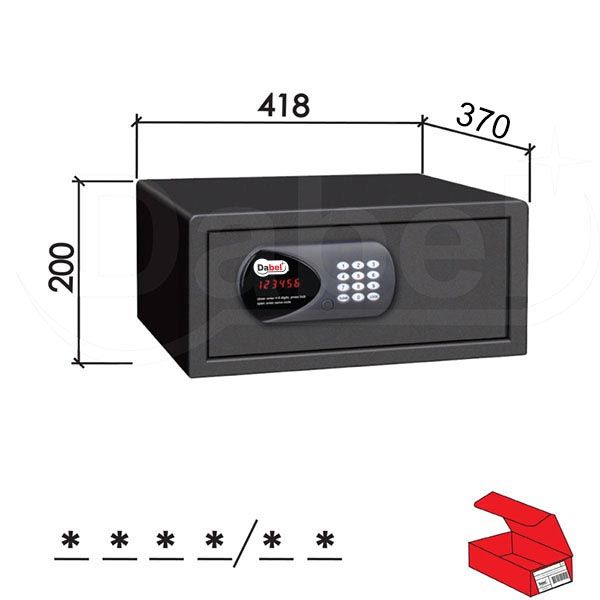 Hotelski sef sa šifrom HS1 Crna 200x418x381mm Q