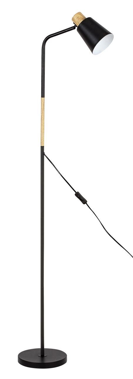 Azim crna metalna podna lampa E27 40W H150cm