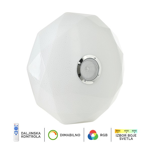 LED plafonjera 36W 4000K+R zlatna LP-801-36