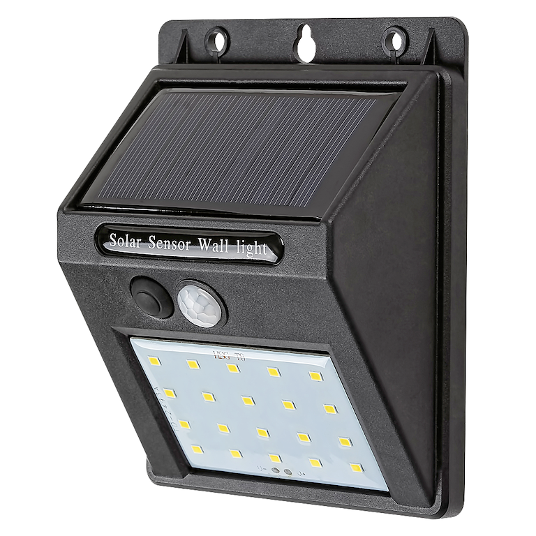 Ostrava spoljna solarna LED 1,3W 4000K 100Lm DC 3,7V crna sa senzorom IP44