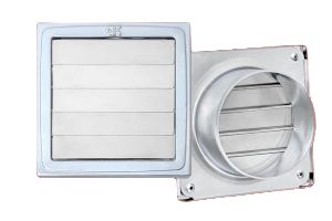 Gravitaciona ventilaciona rešetka 150x150/Ø110mm Inox