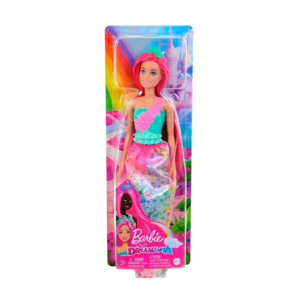 BARBIE LUTKA DREAMTOPIA PINK KOSA