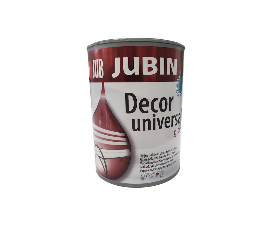 JUB Pokrivna boja Jubin Decor Universal Črni 9 Gl. 0,65 L (Jud)