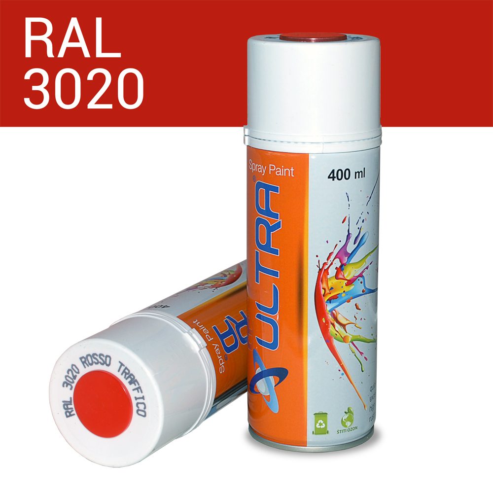 ULTRA Color Spray 400ml RAL-3020 Crveni