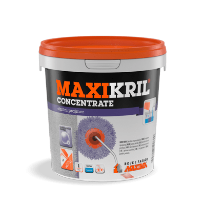 MAXIKRIL Concentrate akrilni prajmer za impregnaciju raznih podloga 1L