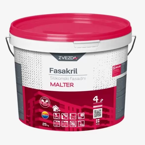 FASAKRIL Silikonski fasadni malter 1,5 mm Z 25 kg