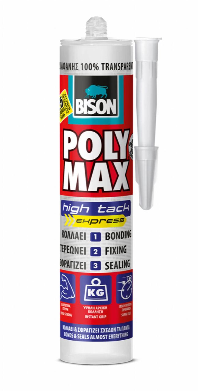 Bison Poly Max High Tack Transp CRT 300G