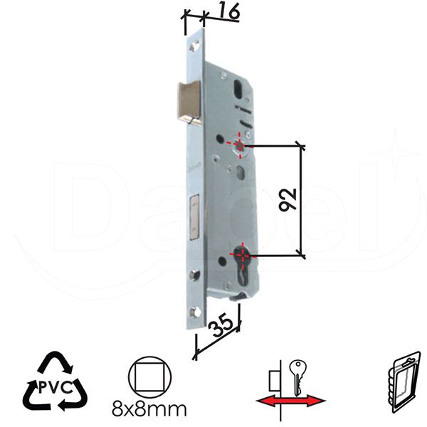 Brava za PVC vrata B2036 C Hr 35/92/16/8 3.stepen DSP