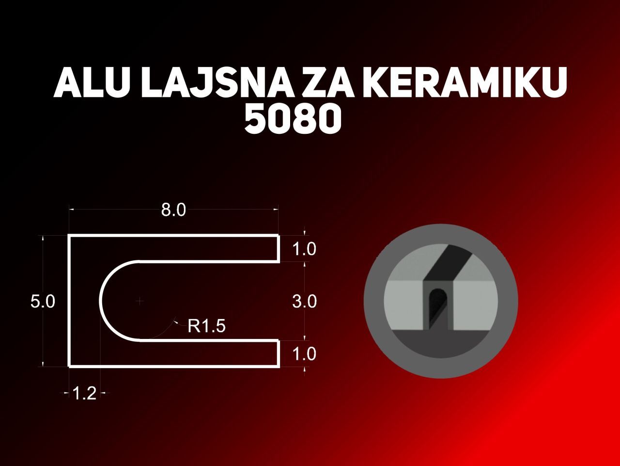 Alu Lajsna 5080 C32 Bronza