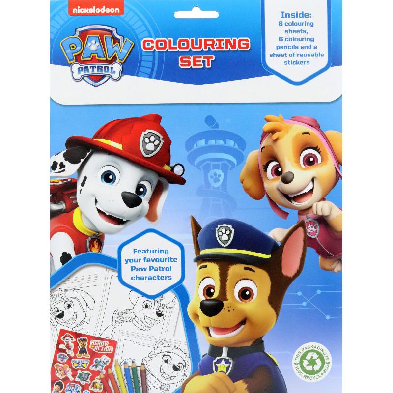 PAW PATROL BOJANKA SA BOJICAMA I NALEPNICAMA