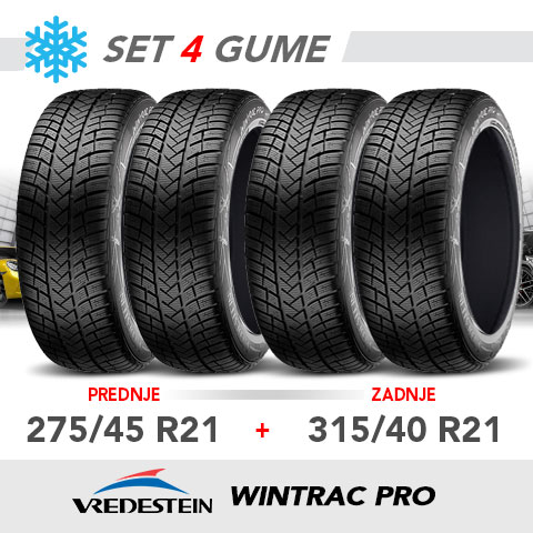 275/45 R21x2 + 315/40 R21x2 VREDESTEIN WP+ SET 4 GUME