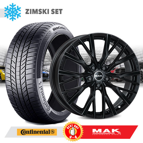 285/45 R22 SET Z CONTINENTAL + MAK KENT BLK 5/120 + TPMS