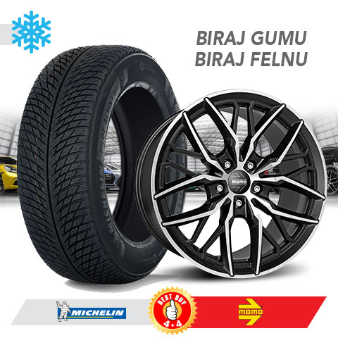 245/45 R19 SET Z MICHELIN + MOMO SPI MB POL 5/112 + TPMS