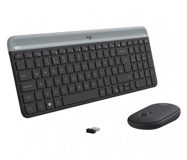 TAST + MIŠ LOGITECH MK470 Slim Wireless Graphite YU