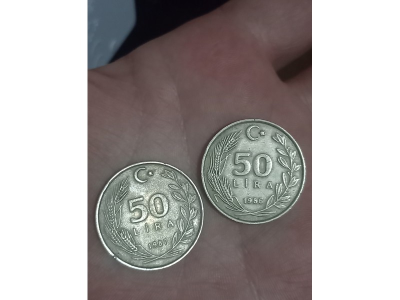 50 lira 1986 i 1987