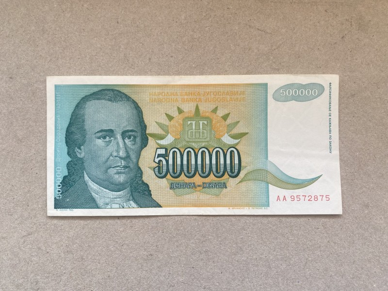 500.000 dinara 1993 Jugoslavija