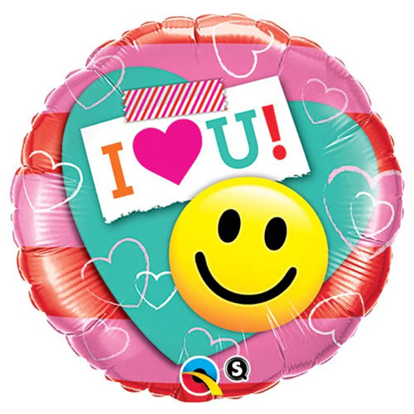 21835
18″ Foil I Heart You Smile Face