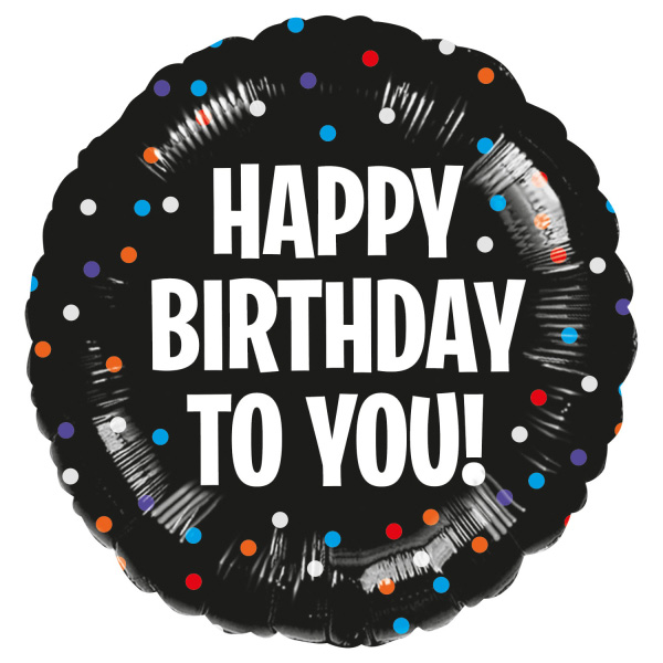 3906201
18″ Foil Happy Birthday To You Satin Dots