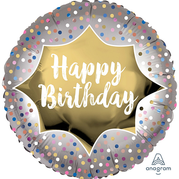 3906401
18″ Foil Happy Birthday Satin Gold Burst