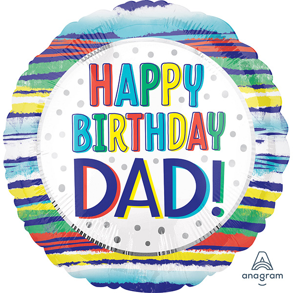 4127801
18″ Foil Happy Birthday Dad Stripes