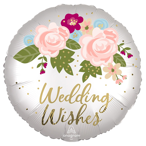 4323001
18″ Foil Wedding Wishes Floral