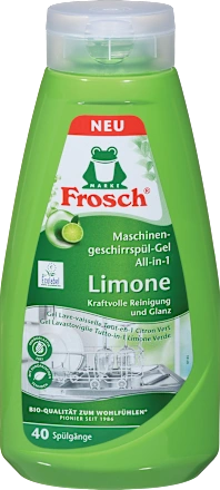 Frosch
Gel detergent za mašinsko pranje sudova - Limone, 650 ml