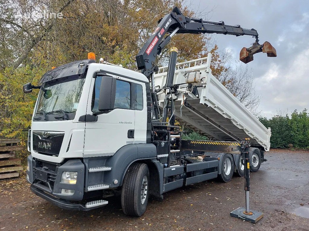 MAN TGS 35.460 tridem kipper + HIAB 232 E3 (2019) + remote kiper