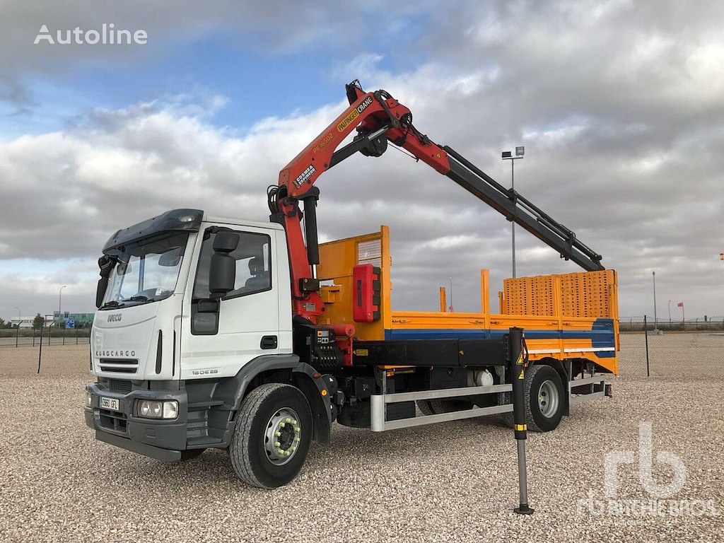 Prodaje se IVECO ML180E28 2007 Palfinger PK16502 5650 kg kamion s ravnom platformom na aukciji