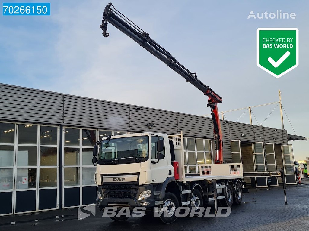 DAF CF 400 8X4 Palfinger PK 24001-K C Remote Big-Axle Steelsuspensio kamion s ravnom platformom