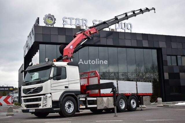 Volvo FM 460 6x2 HMF 3000 K7 KRAN Crane kamion s ravnom platformom