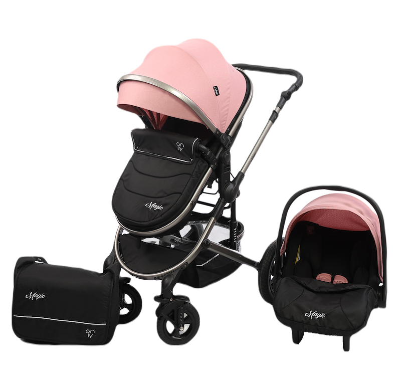 Only Magic Kolica za bebe 3u1 od 0-36meseci-Pink