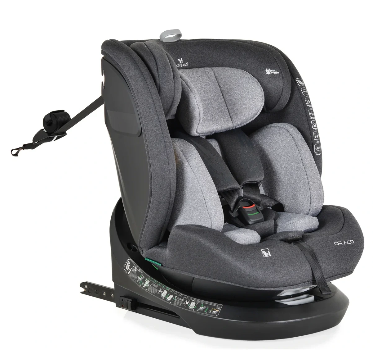 Cangaroo auto sedište za bebe Isofix Draco-Grey