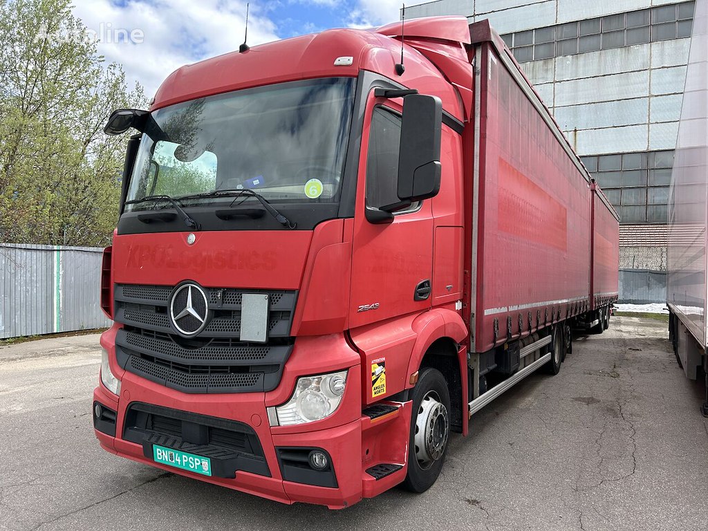 Mercedes-Benz Actros 2543 kamion sa klizna zavesa cerada + prikolica sa kliznom ceradom