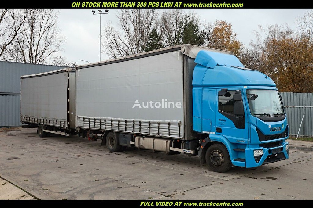 IVECO EUROCARGO ML 140E+TRAILER PANAV, 38 PALLETS kamion sa klizna zavesa cerada + prikolica sa kliznom ceradom