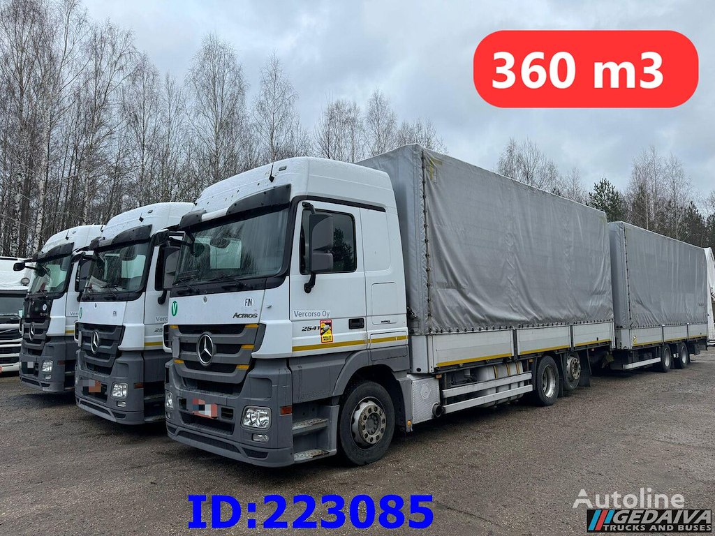 Mercedes-Benz Actros 2541 kamion s ceradom + prikolica sa ceradom