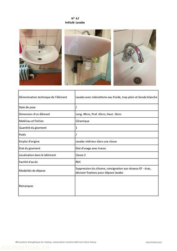 Prodaje se lavabo avec robinetterie sudoperu na aukciji