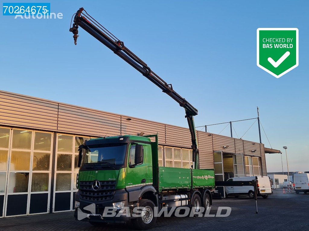 Mercedes-Benz Arocs 2848 6X2 Palfinger PK 18002-EH Crane Kran Manual Lift+Lenk vozilo za prevoz kontejnera