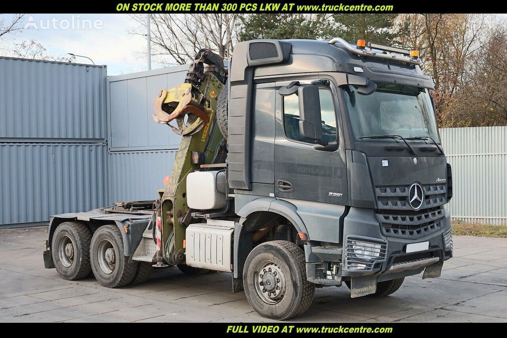 Mercedes-Benz AROCS 3351, TIMBER CARIER, 6x6, RETARDER, CRANE tegljač