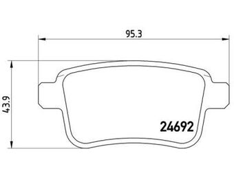 DISK PL. ZAD. RENAULT KANGOO/GRAND KANGO 08+ brembo