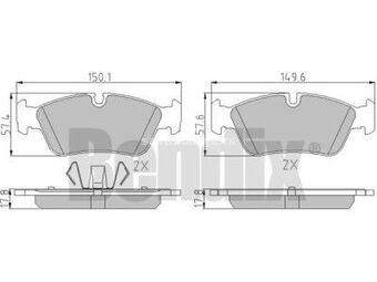 DISK PL. BMW SERIJA 1/3 E87/E90/E91 03+ bendix