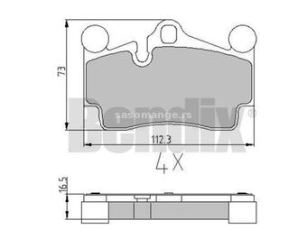 DISK PL. VW/AUDI TOUAREG/Q7/CAYENNE 03+ bendix