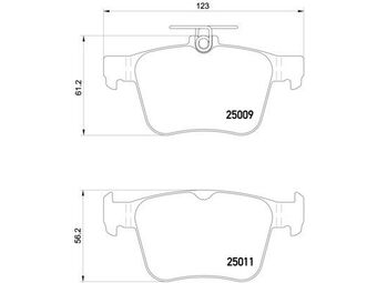 DISK PLOCICE ZAD. VW/AUDI GOLF VII/ A3 12+ brembo