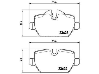 DISK PL. BMW 1/3 03+ ZADNJE brembo