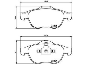 DISK PL. RENAULT LAGUNA 2 01+ brembo