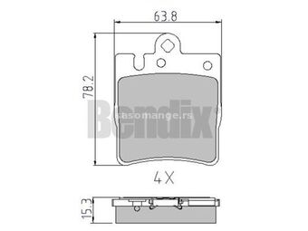 DISK PL. ZAD. MERCEDES E KLASA 96-02 bendix