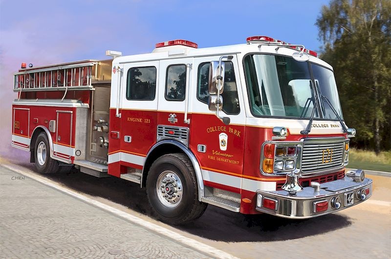 TRUMPETER 1/72 American LaFrance Eagle Fire Truck Pumper