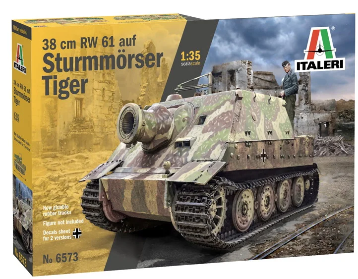 ITALERI 1/35 38cm RW 61 auf Sturmmöser Tiger