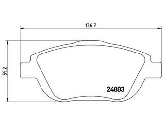 DISK PL. PSA CITROEN C3/DS3 09+ brembo